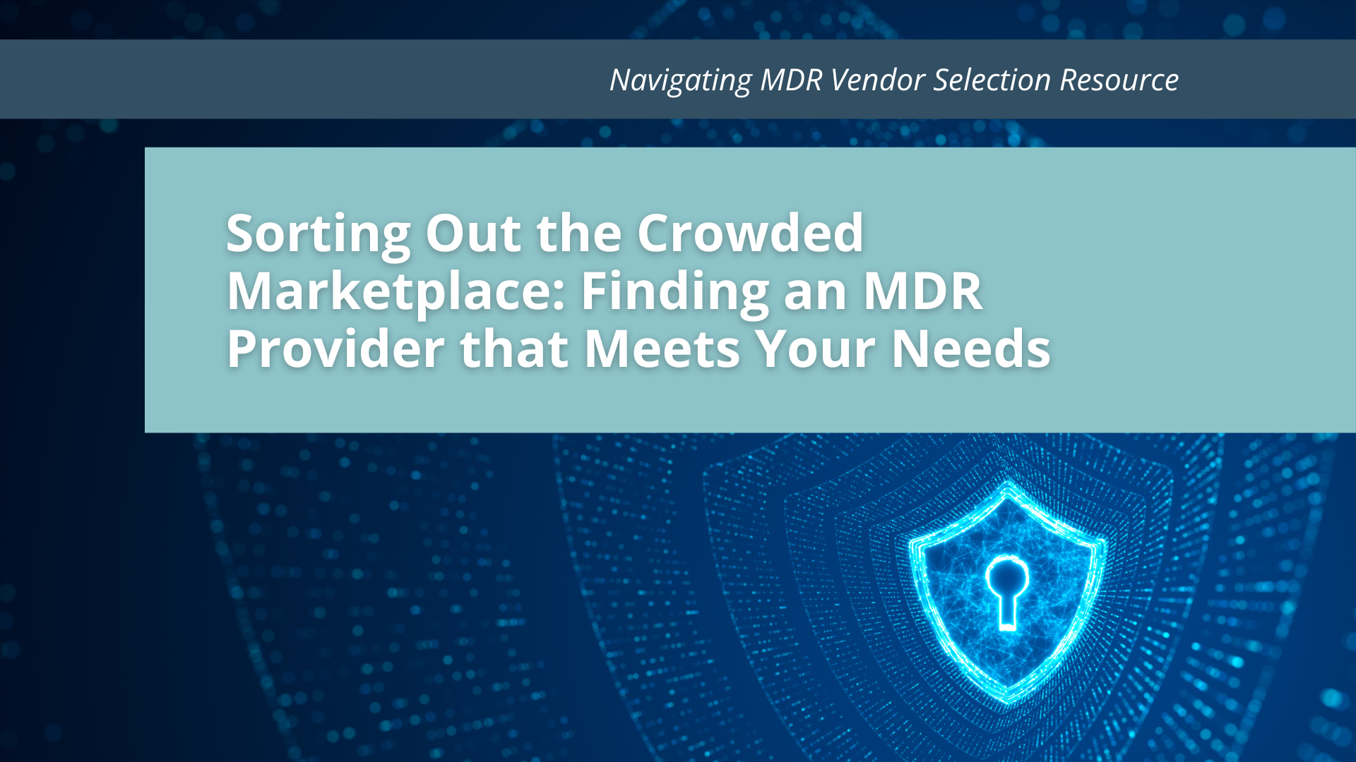 Sorting Out the Crowded Marketplace: Finding an MDR Provider that Meets ...